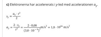 Acceleration av en elektron (Fysik/Fysik 2) – Pluggakuten
