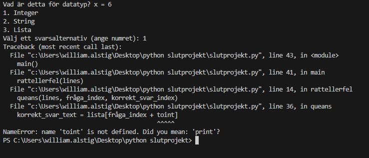Tipsrunda / Quiz (Programmering/Python) – Pluggakuten