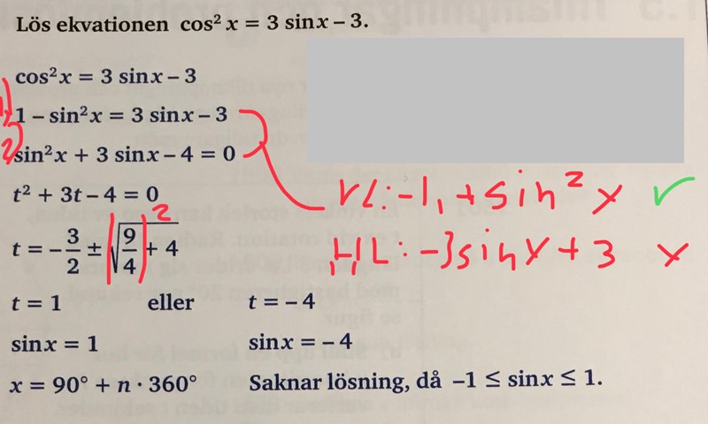 Cos, sin. Nollproduktsmetoden, Pq-formeln (Matematik/Matte 4 ...