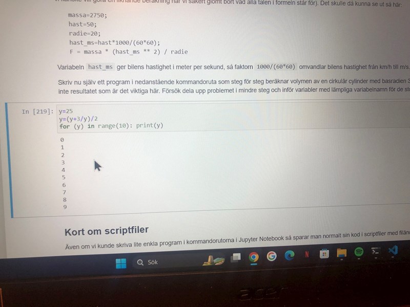 Ska köra upprepa ett kommando 10 gånger, vet inte hur man gör (Programmering/Python) – Pluggakuten