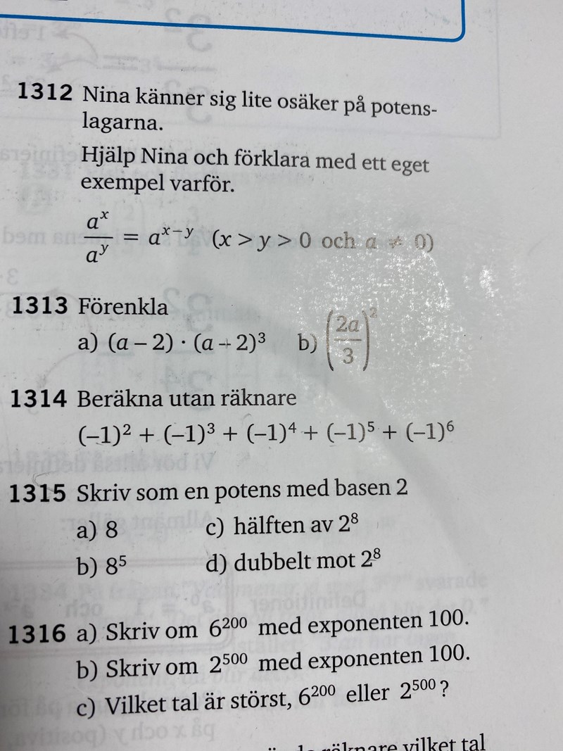 Potenser (Matematik/Matte 1) – Pluggakuten