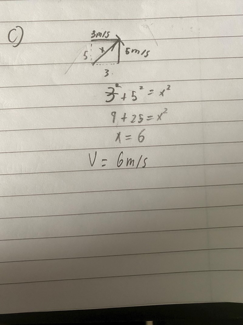 En älv forsar med 3m/s. Scouten paddlar med hastigheten 5m/s. Beräkna ...