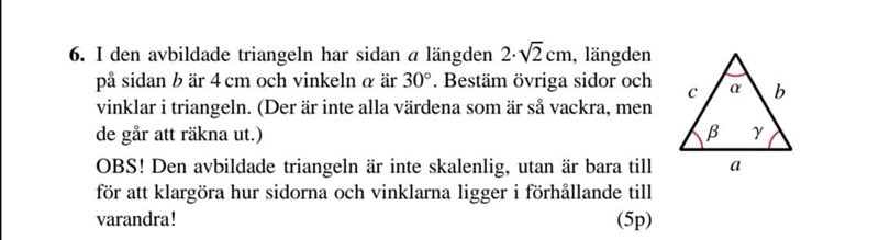 Cossinus satsen (Matematik/Matte 3/Trigonometri) – Pluggakuten