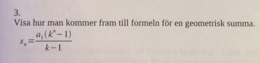 Geometrisk summa - formel (Matematik/Matte 3/Trigonometri) – Pluggakuten