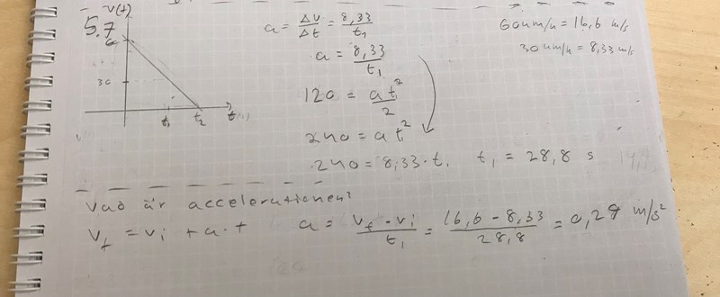 Rörelse - likformig acceleration (Fysik/Universitet) – Pluggakuten