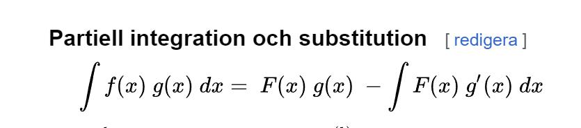 Partiell integration (Matematik/Universitet) – Pluggakuten