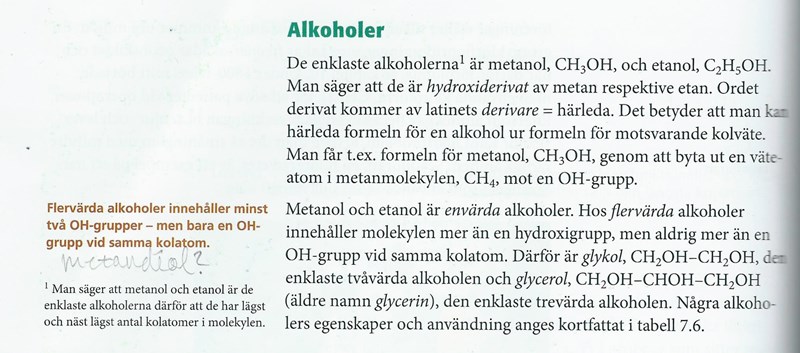 Kan flera OH-grupper inte sitta på samma kolatom i en alkohol? (Kemi ...