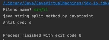 Java, split-metoden (Programmering/Java) – Pluggakuten