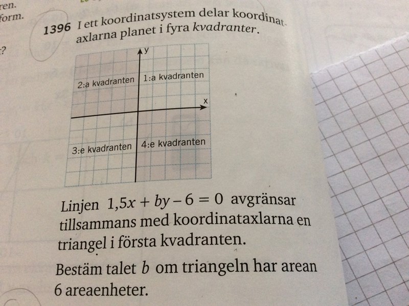 En triangel i första kvadranten (Matematik/Matte 2/Linjära ...