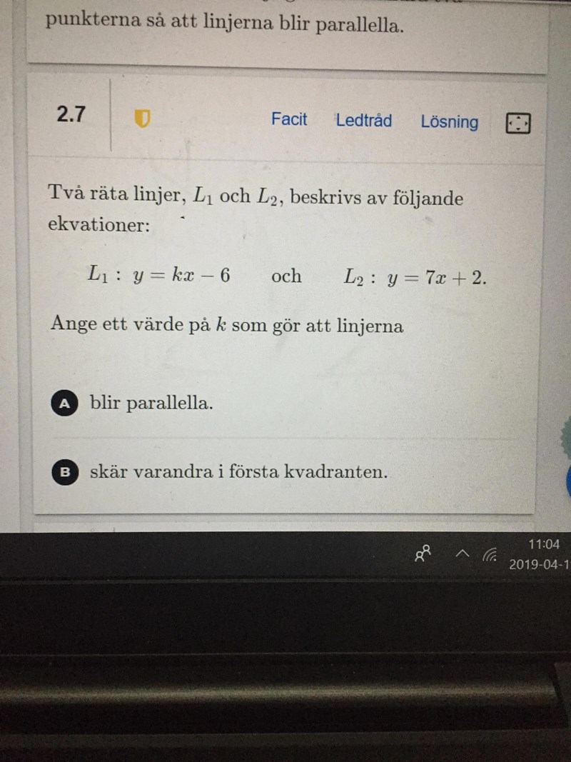 Första kvadranten? (Matematik/Matte 2/Linjära ekvationssystem ...