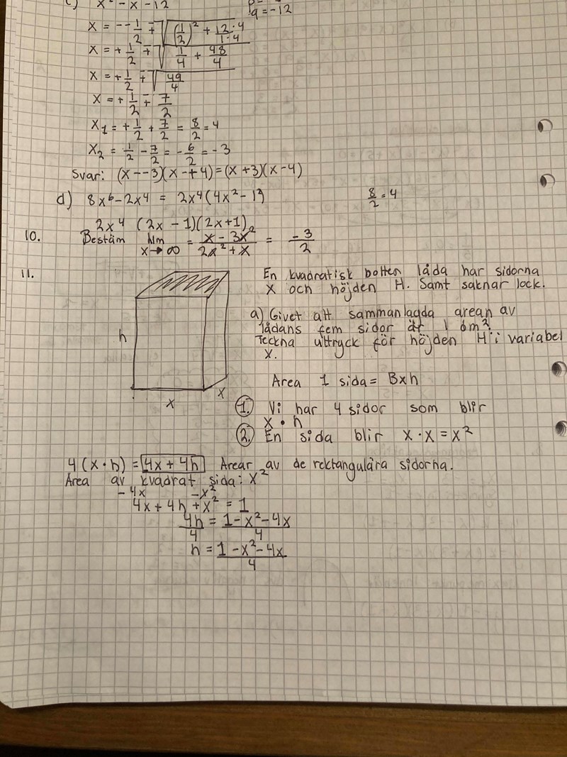 Kvadrat (Matematik/Matte 3/Algebraiska uttryck) – Pluggakuten