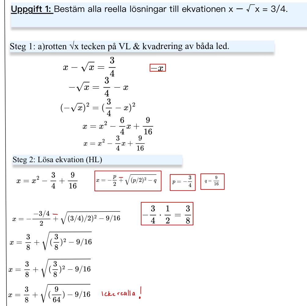Ekvationsläsning (Matematik/Universitet) – Pluggakuten