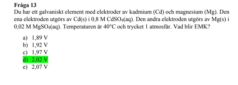 Beräkna EMK (Kemi/Kemi 2) – Pluggakuten