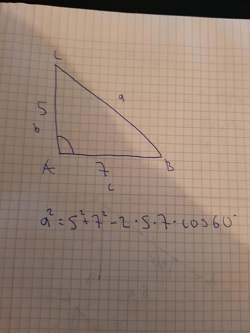 cosinussatsen (Matematik/Matte 3) – Pluggakuten