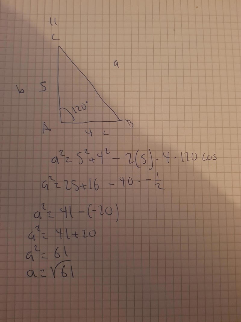 Cosinussatsen ? (Matematik/Matte 3) – Pluggakuten