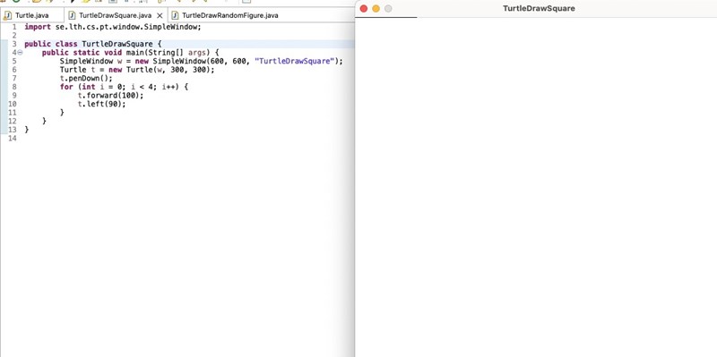 Vad är fel med den metoden "forward" (I klassen Turtle)? (Programmering/Java) – Pluggakuten