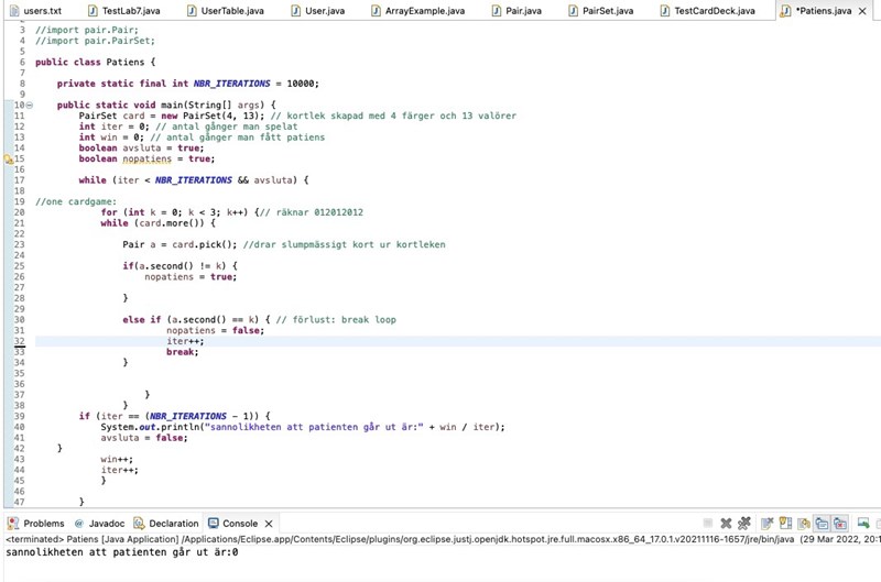 simulering av kortspel (Programmering/Java) – Pluggakuten
