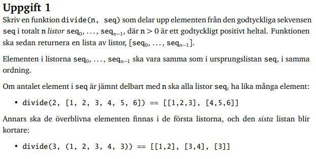 Klippa isär lista (Programmering/Python) – Pluggakuten