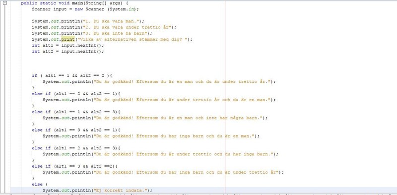 Villkorssatser (Programmering/Java) – Pluggakuten