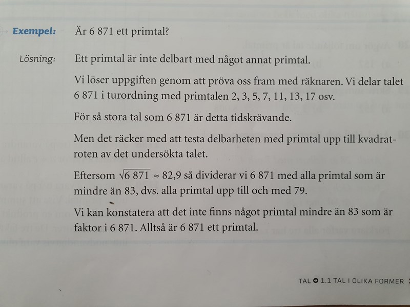 Kontrollera om det är primtal (Matematik/Matte 1/Aritmetik) – Pluggakuten