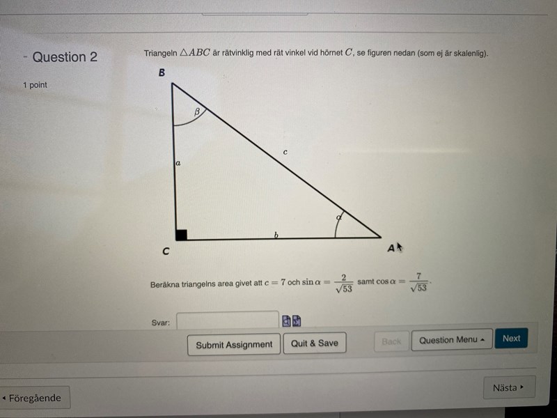 beräkna triangelns area (Matematik/Matte 4) – Pluggakuten