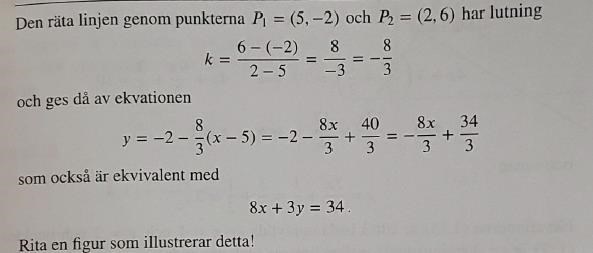 Rita figur som illustrerar 8x+3y=34 (Matematik/Universitet) – Pluggakuten