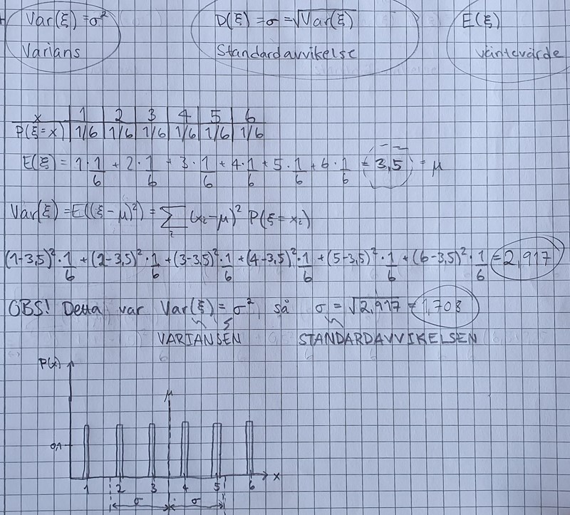 Varians och standardavvikelse, grundläggande matematisk statistik ...