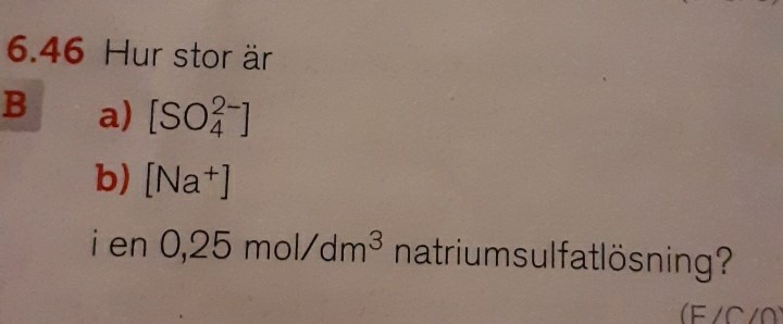 Mol/dm3 natriumsulfatlösning (Kemi/Kemi 1) – Pluggakuten