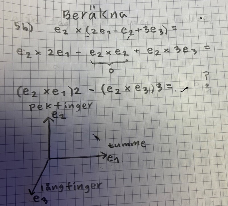 Linjär algebra. Beräkna e2 x (2e1 - e2 + 3e3) (Matematik/Universitet ...
