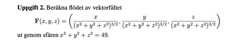Flervariabelanalys, flöde vektorfält (Matematik/Universitet) – Pluggakuten