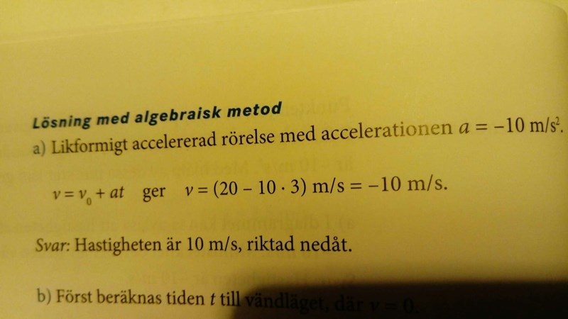 Sträcka efter rörelse med acceleration (Fysik/Fysik 1) – Pluggakuten