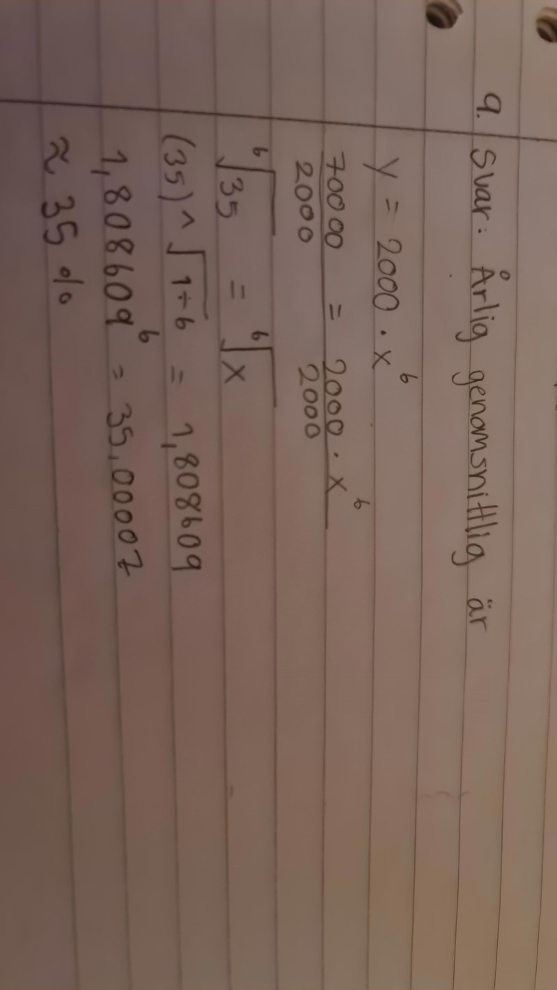 genomsnitt procent per år.. (Matematik/Matte 2/Statistik) – Pluggakuten
