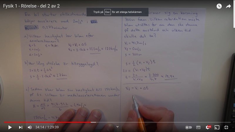 Rörelse (Fysik/Fysik 1) – Pluggakuten