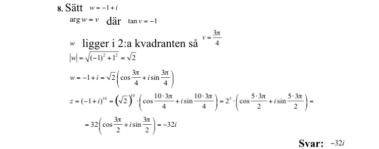 De Moivres formel (Matematik/Matte 4/Komplexa tal) – Pluggakuten