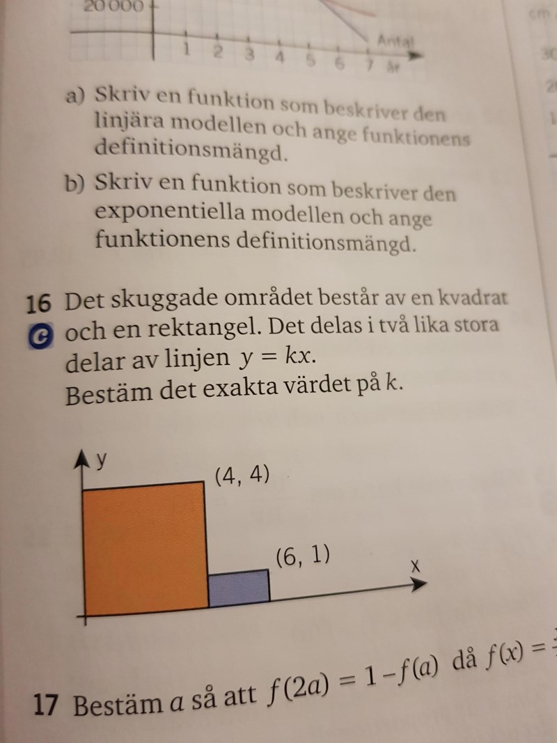 Ta reda på k-värde (Matematik/Matte 1/Funktioner) – Pluggakuten