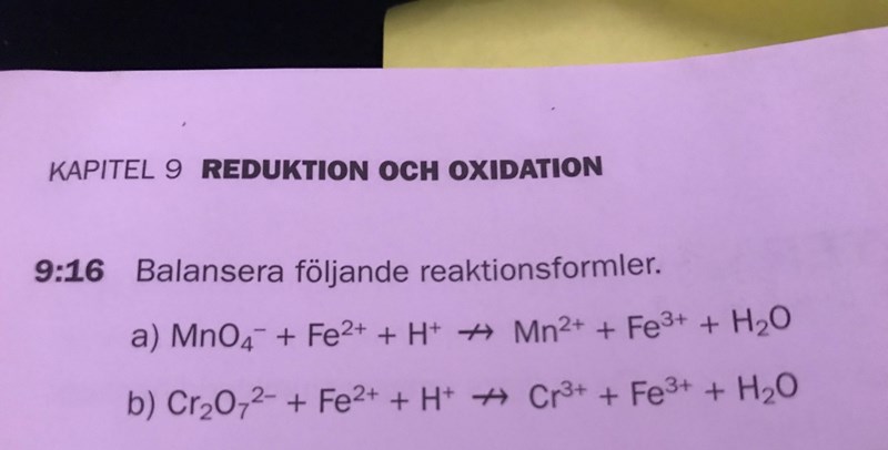 Balansera reaktionsformeln (Kemi/Kemi 1) – Pluggakuten
