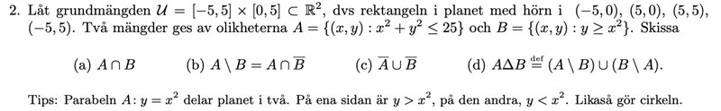 Diskret matematik, förstår inte uppgift (Matematik/Matte 5/Mängdlära ...
