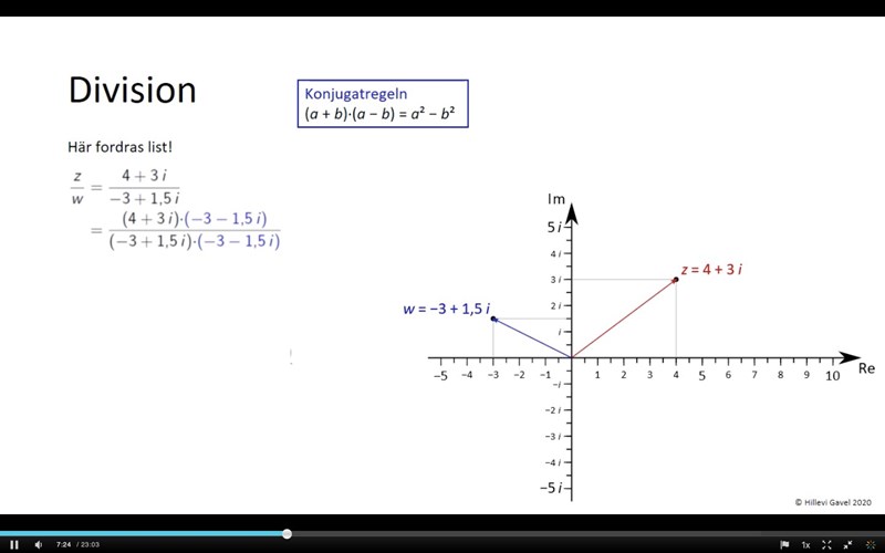 division komplexa tal (Matematik/Universitet) – Pluggakuten