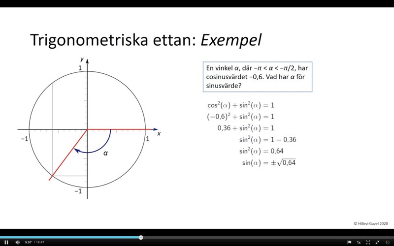 Trigonometriska ettan (Matematik/Universitet) – Pluggakuten