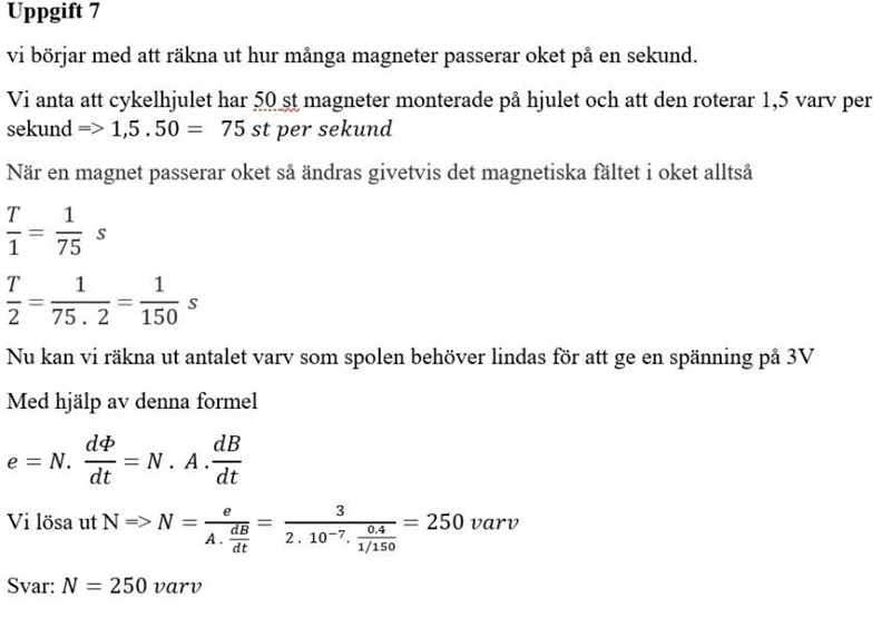 Vilken magnetisk formel är T/1 ? hittar inte i formelbladet? (Fysik ...
