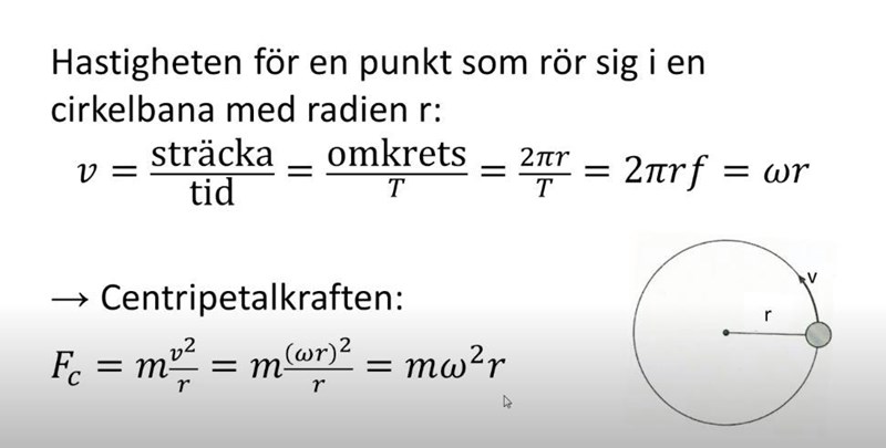 Cirkulär rörelse förklaring? (Fysik/Fysik 2) – Pluggakuten