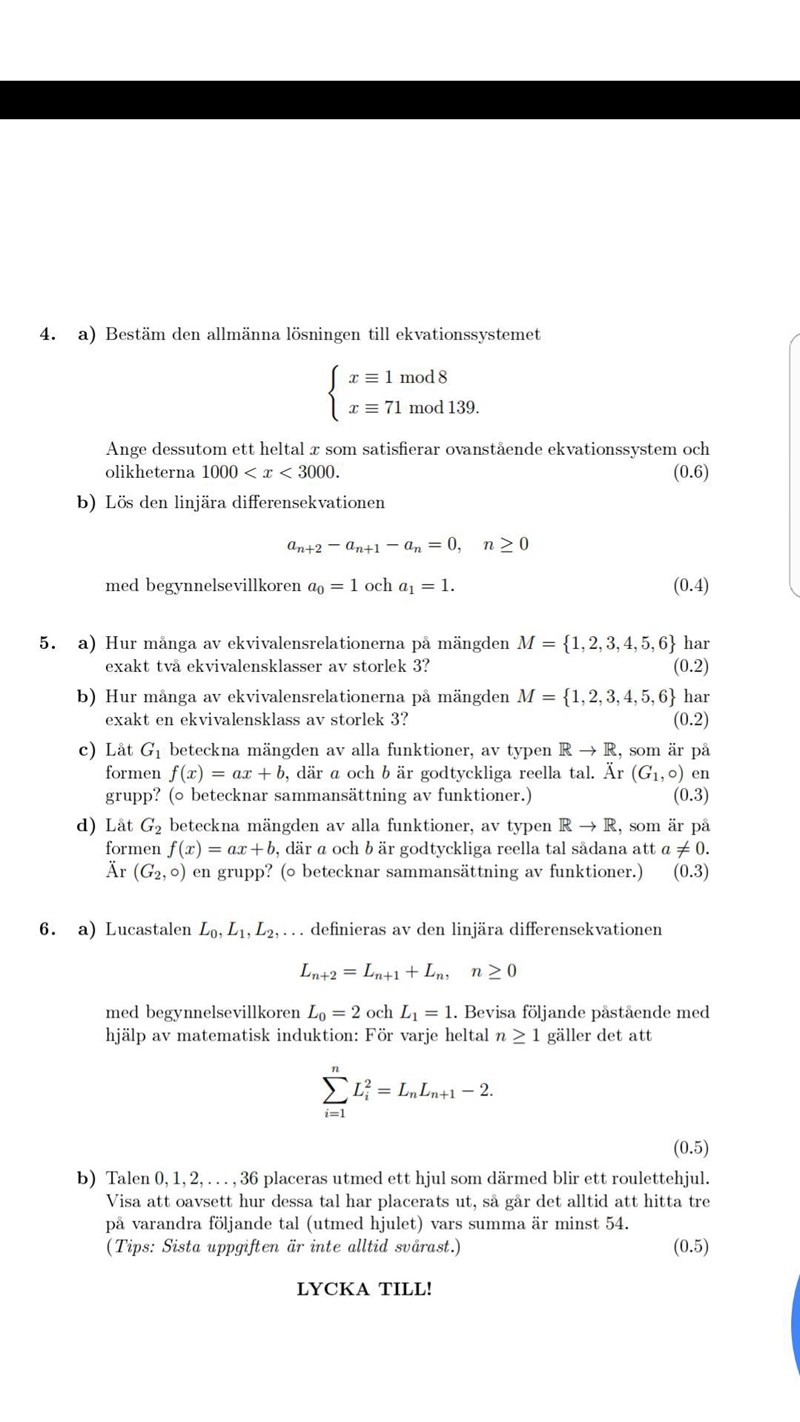 Diskret matte/ekvivalensklasser (Matematik/Universitet) – Pluggakuten