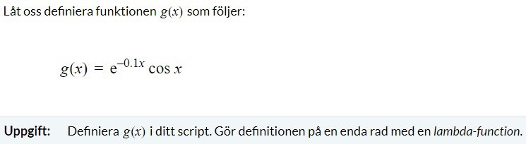 Numpy funktioner och vektorer (Programmering/Python) – Pluggakuten